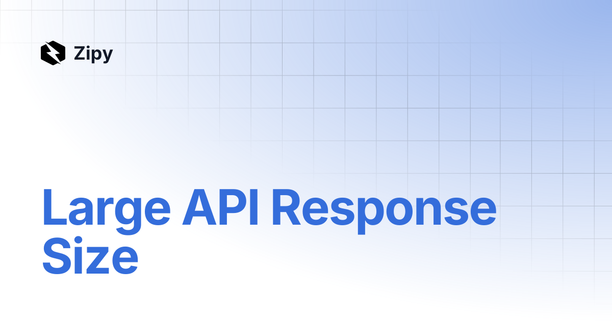 Large API Response Size | Zipy
