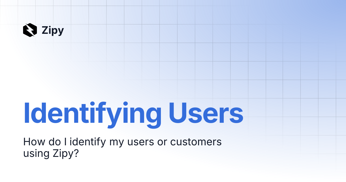 Identifying Users | Zipy