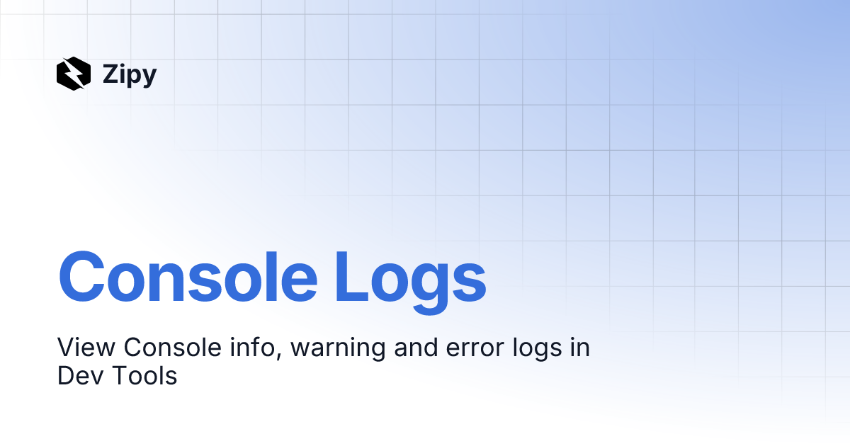 Console Logs | Zipy